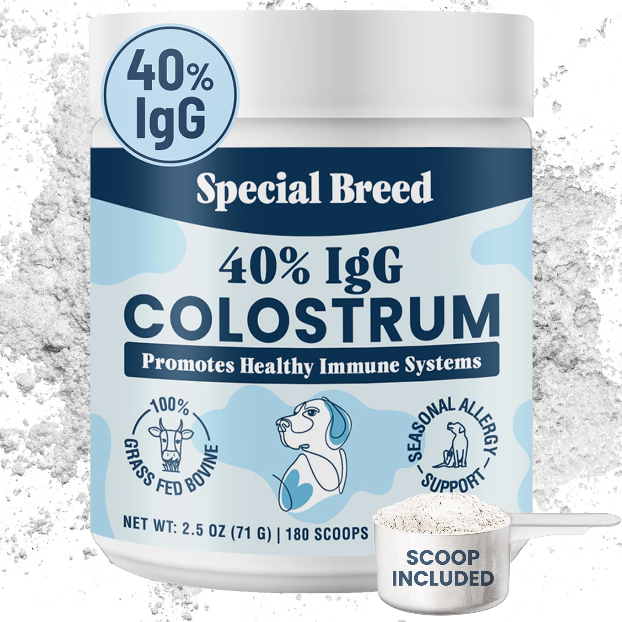 40% IgG Grass Fed Colostrum for Dogs, High IgG Third Party Tested ...