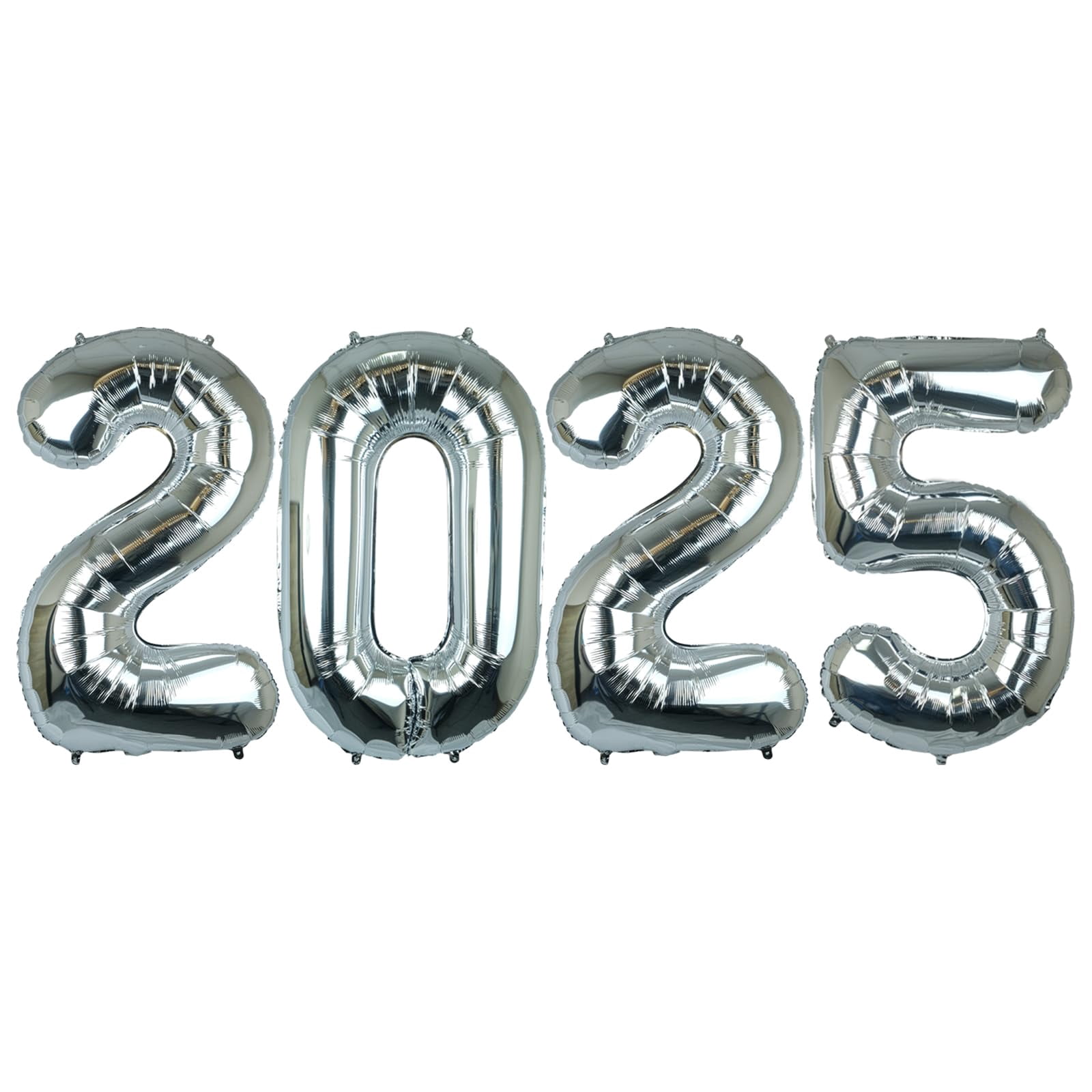 40 Inch 2025 Pack of 4 Sliver Big Helium Foil Balloon Numbers Large ...