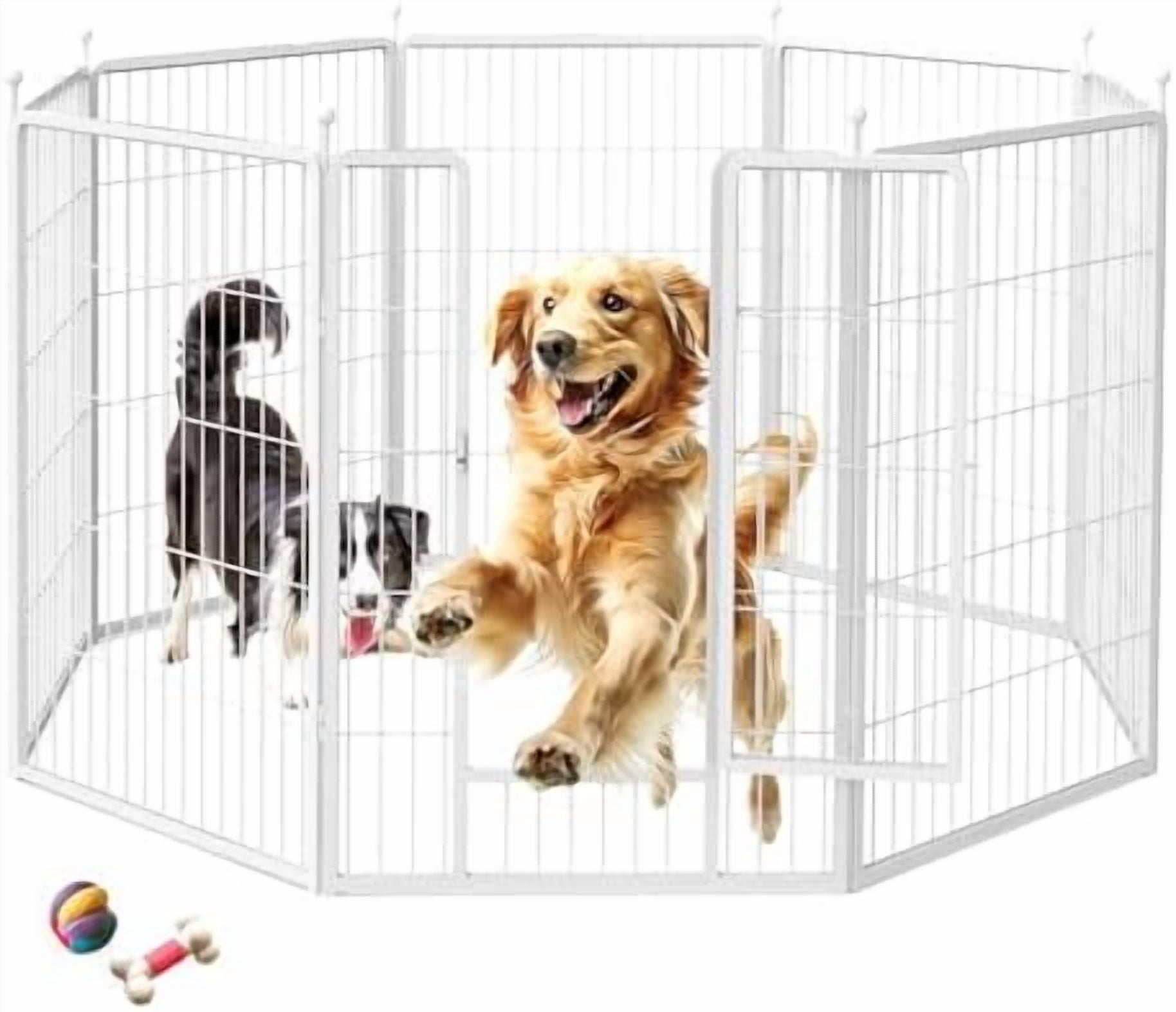40 Inch 8 Panel Dog Playpen, Ideal Indoor and Outdoor Dog Fence for ...