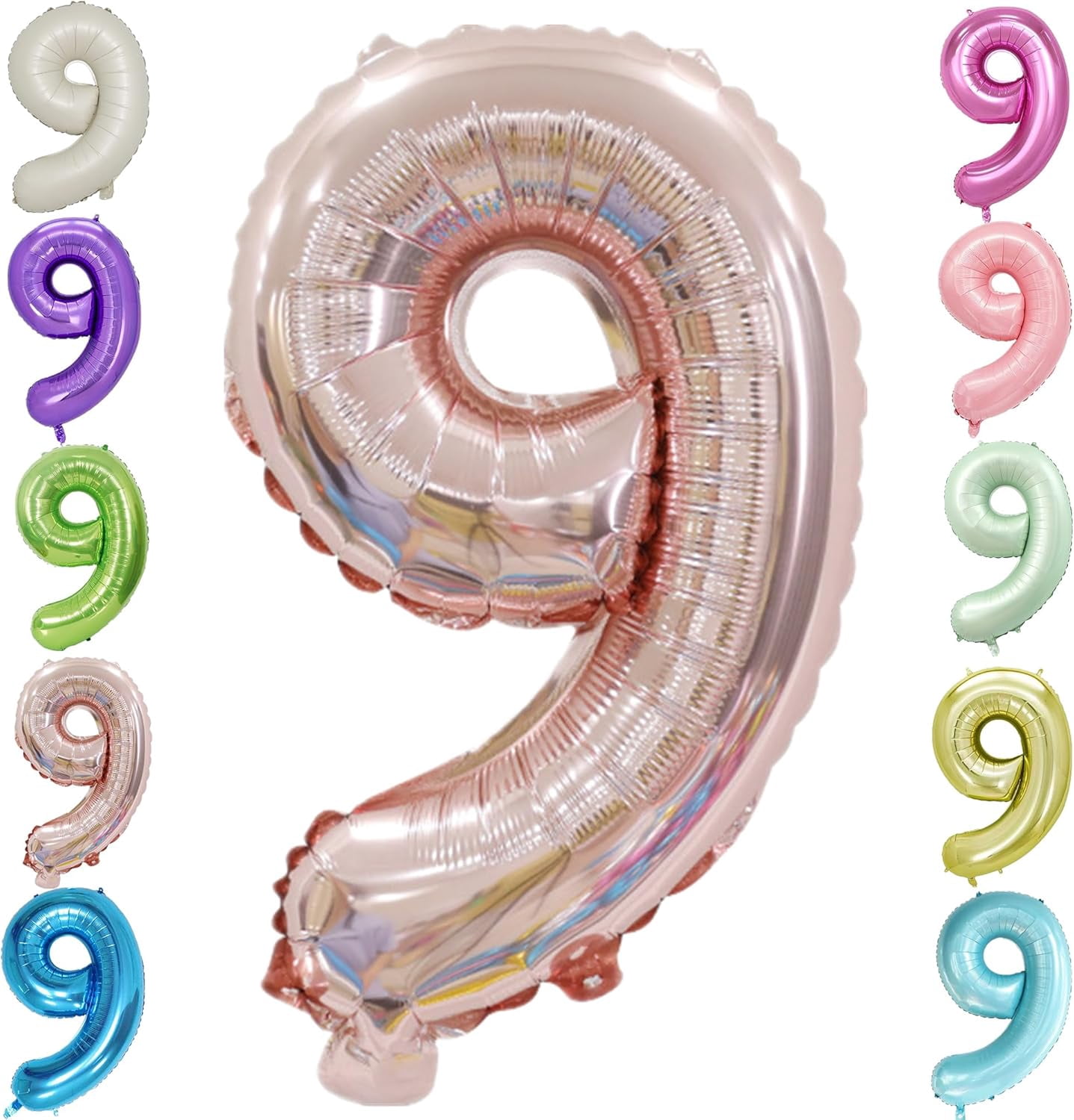 40 Inch 9 Balloon Number Foil Helium 9th Birthday Decorations Party ...