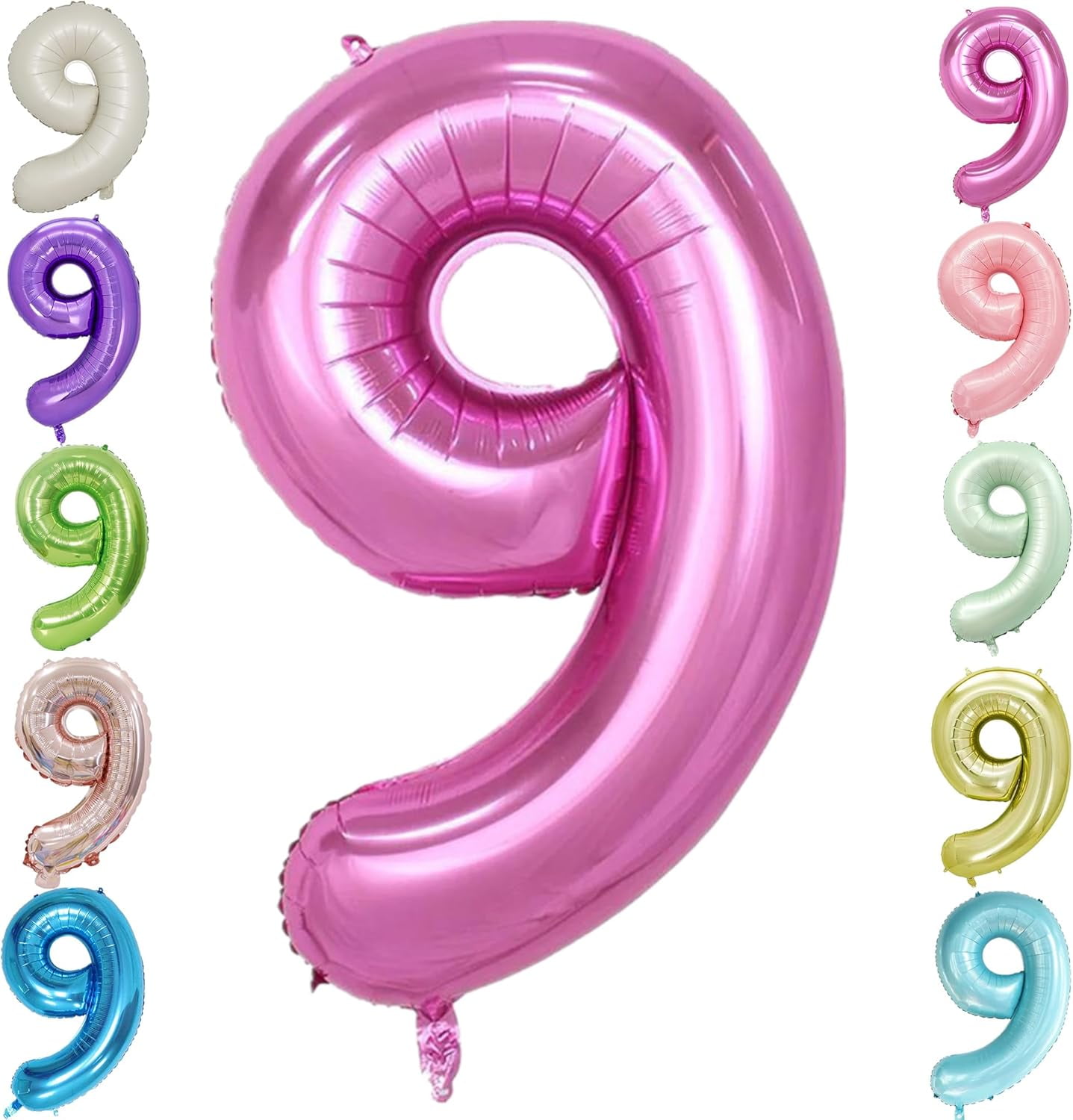 40 Inch 9 Balloon Number Foil Helium 9th Birthday Decorations Party ...