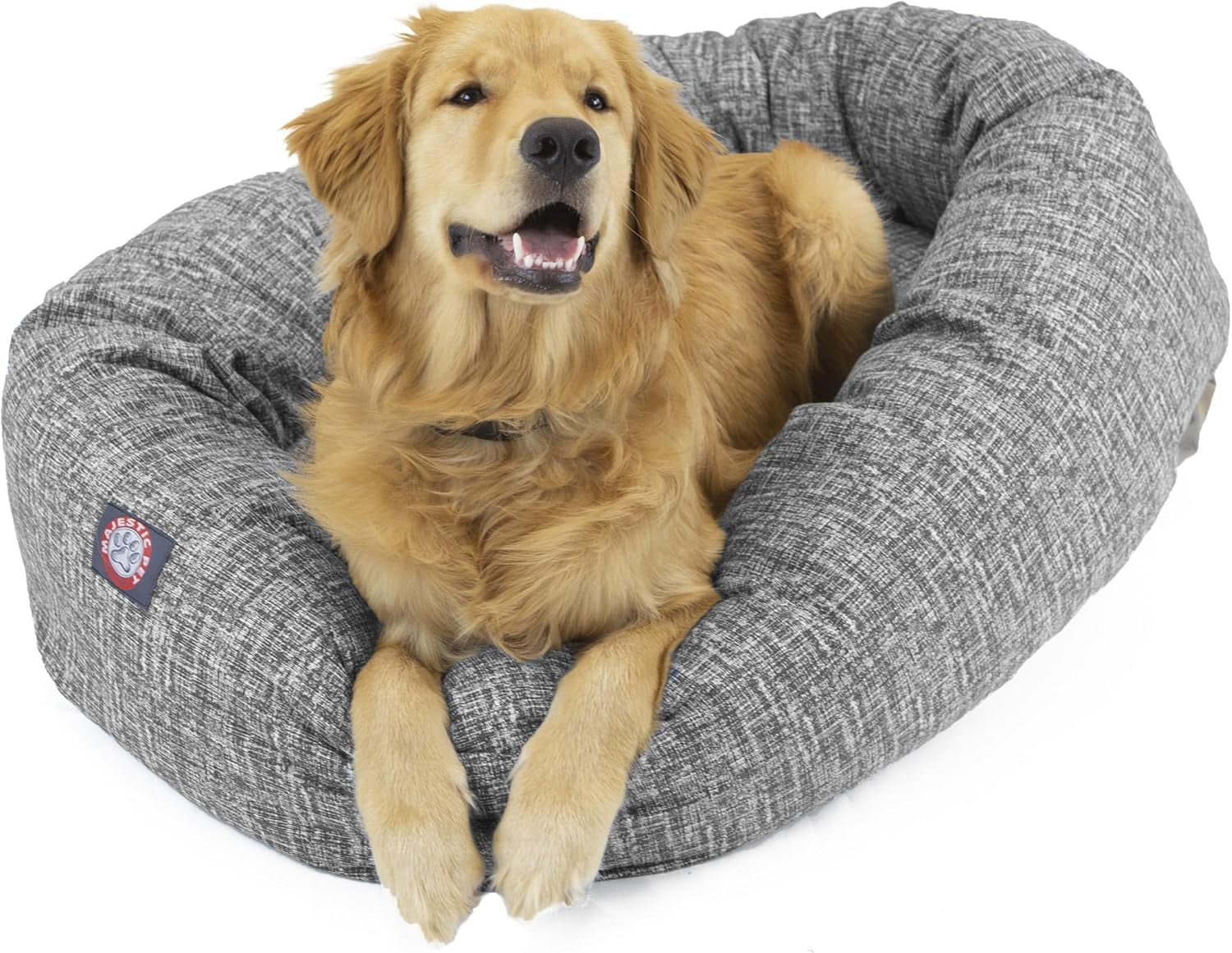 40 Inch Bagel Calming Dog Bed Washable – Cozy Soft Round Dog Bed with ...