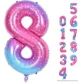 40 Inch Balloon Numbers Pastel Pink, Large Foil Light Pink Number ...