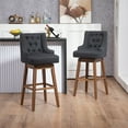 40 Inch Bar Stools Set of 2, 360 Degree Counter Height Chairs with ...