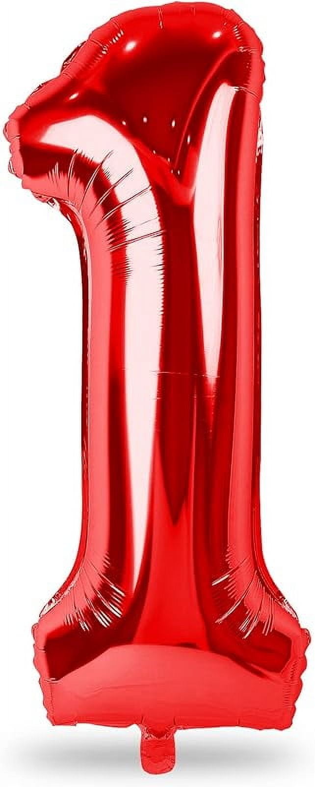 40 Inch Beige Number 1 Balloon for 1st Birthday Decoration, Large Self ...