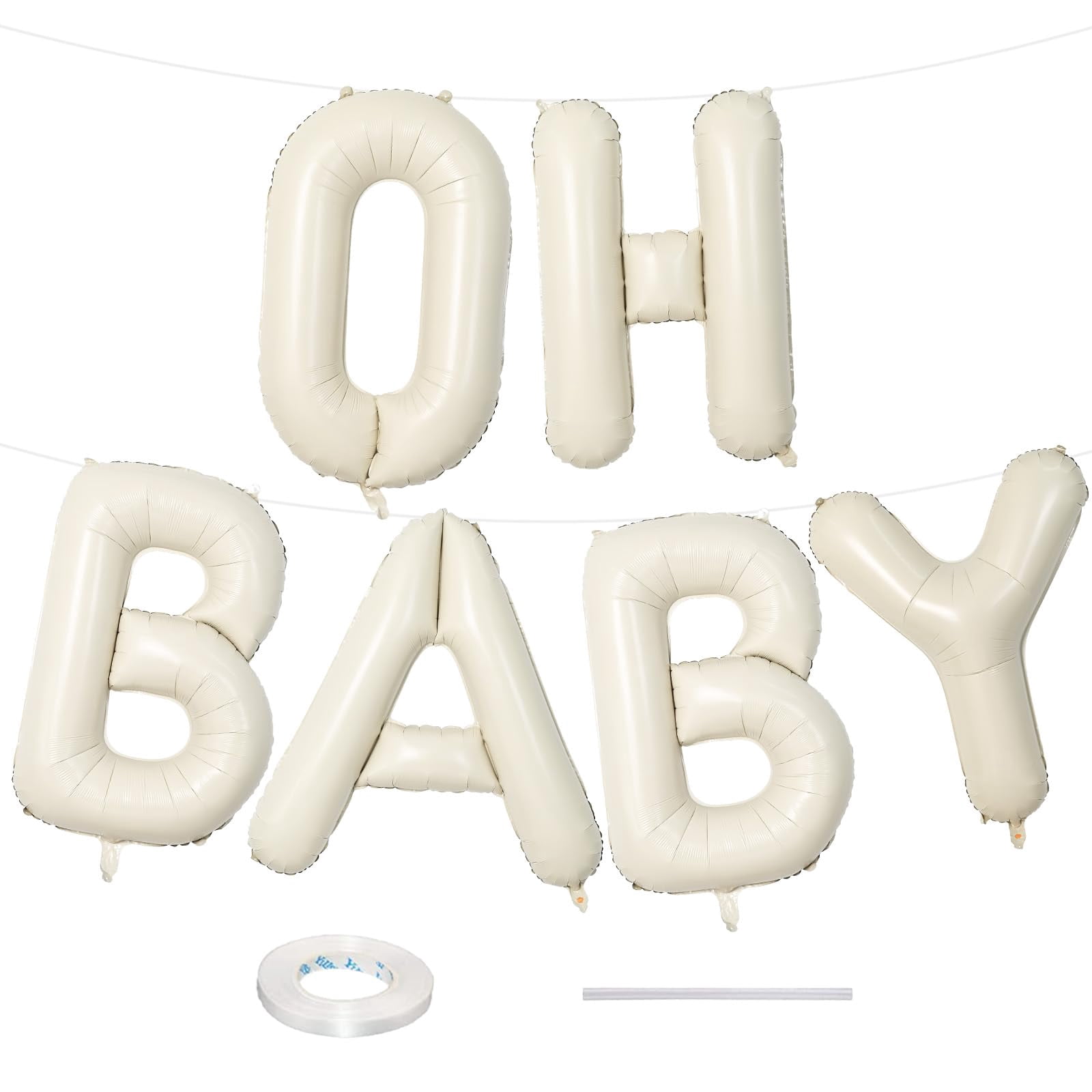 40 Inch Beige OH SSF20 BABY Balloon for Shower, Large Cream White Oh ...
