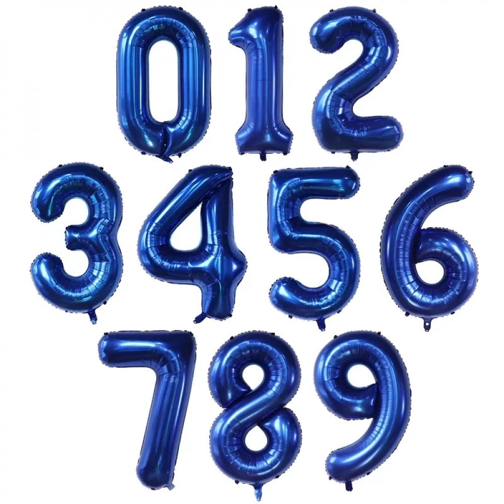 40 Inch Big Foil Birthday Balloons Helium Number Balloon 0-9 Happy ...