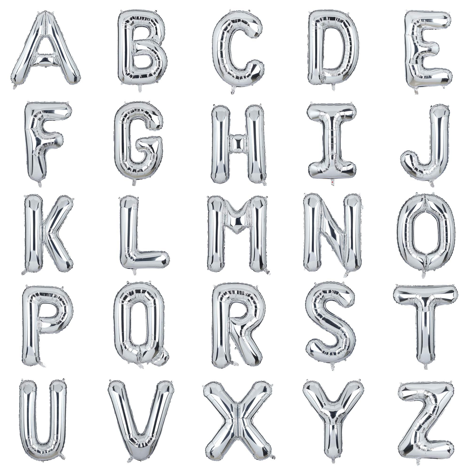 40 Inch Big Silver DHF10 Letter Balloons Foil Mylar Wedding ...