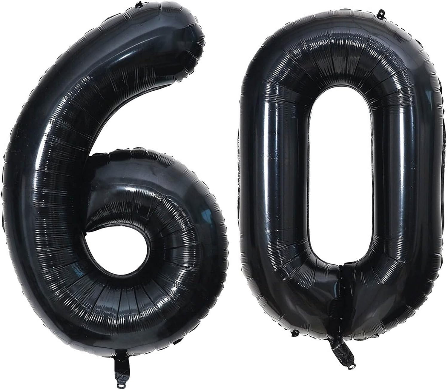 40 Inch Black 60 Number Balloons Giant Jumbo Huge 60 Foil Mylar Helium ...