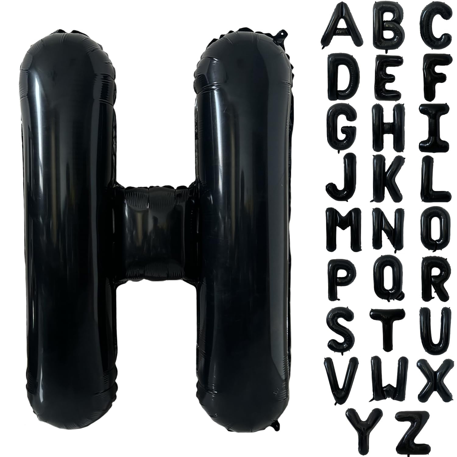 40 Inch Black Letter IFF17 Balloon Large Letter H Balloon Foil Helium ...