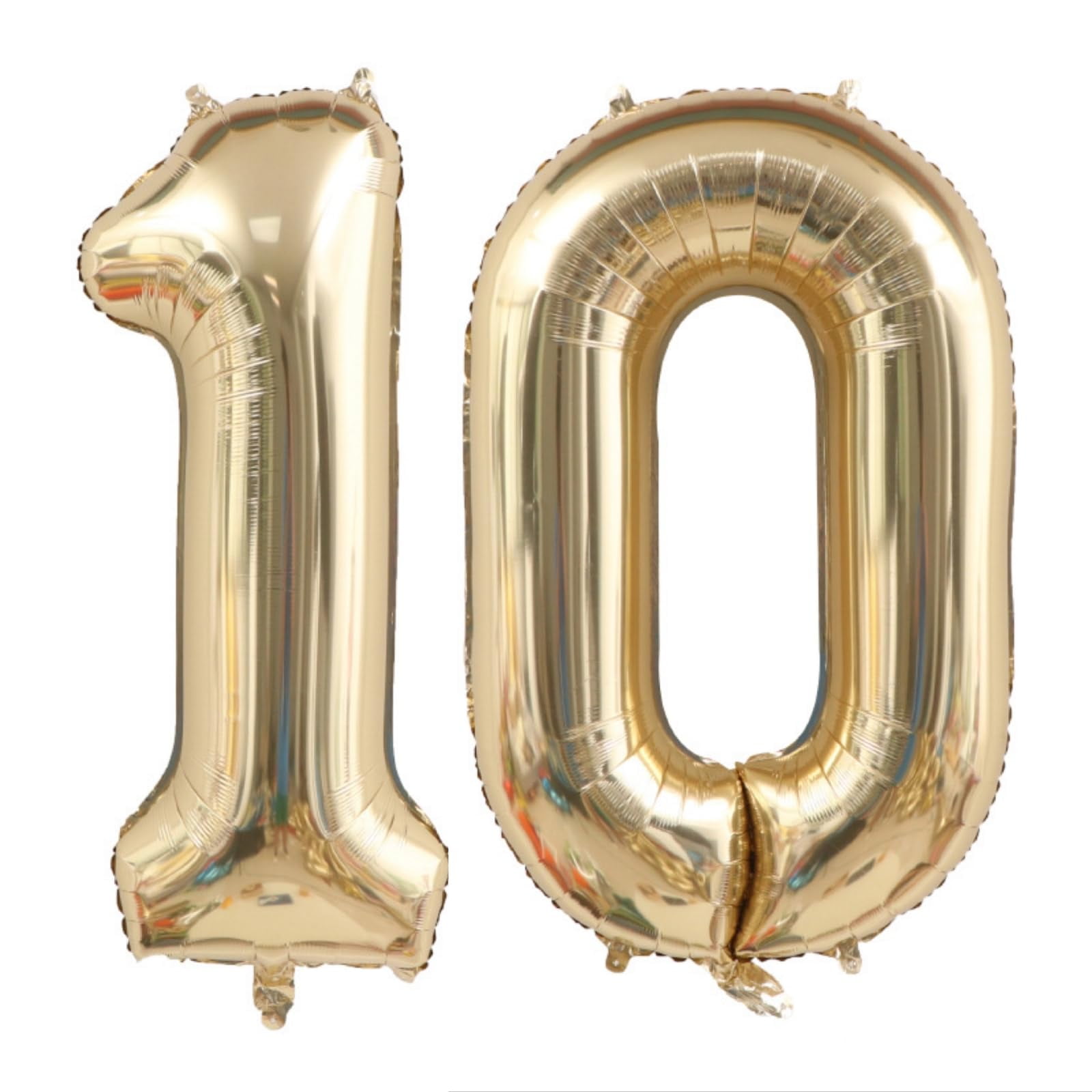 40 Inch Champagne Gold Number 10 BSL1 Balloons, 10th Birthday ...