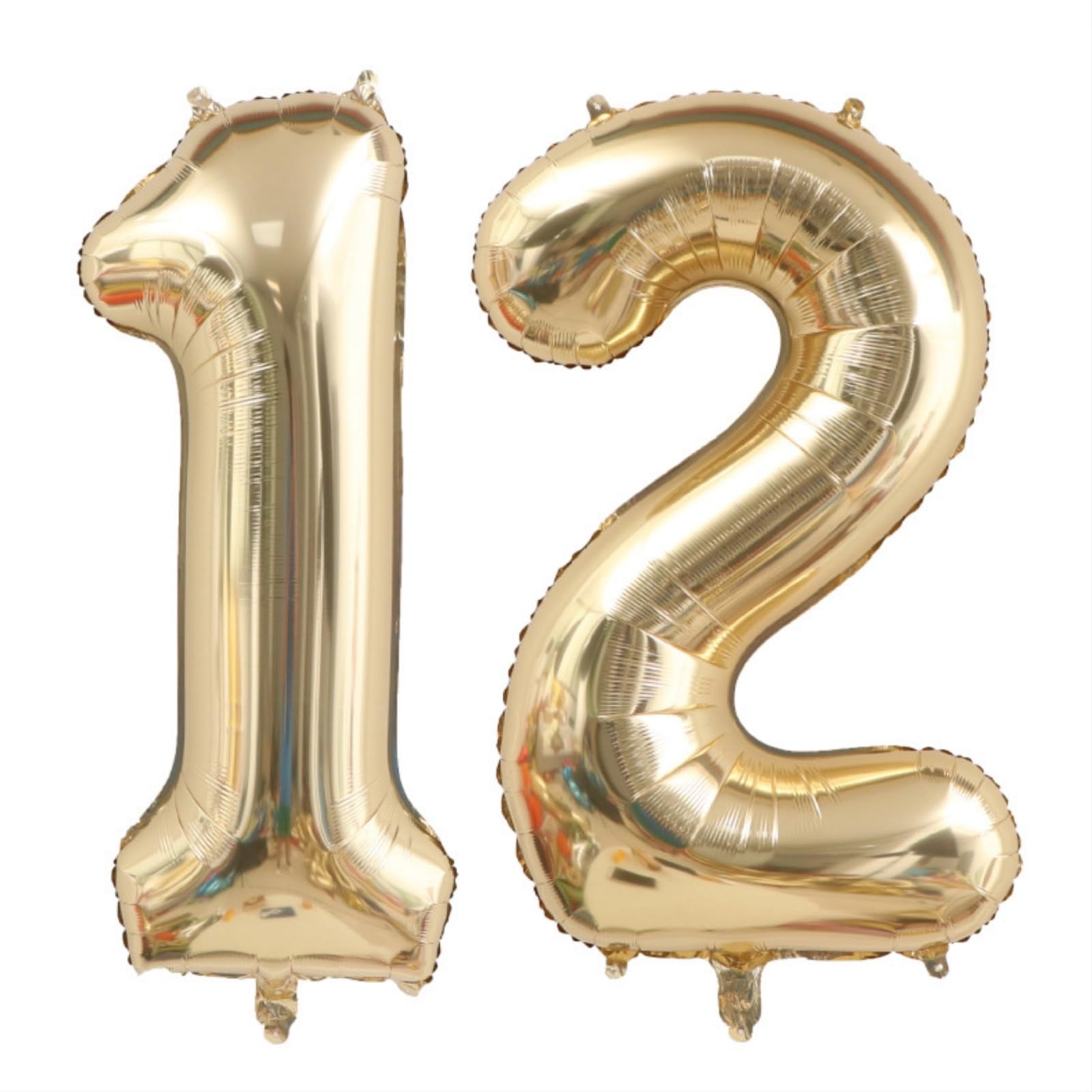 40 Inch Champagne Gold STF9 Number 12 Balloons Number 21 Balloons, 12th ...