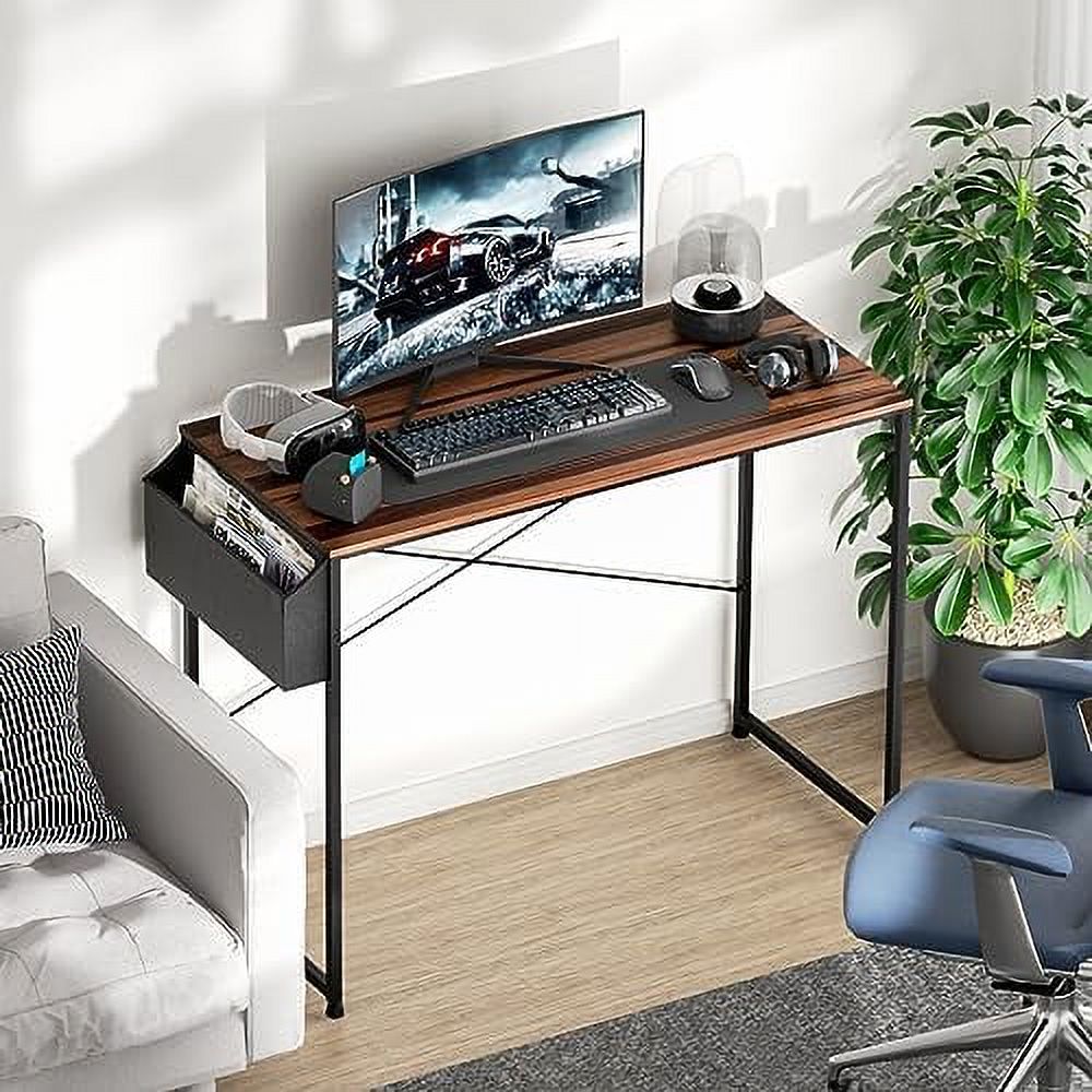 40-Inch Computer Desk Home Office Writing Study Desk with Bag Modern ...