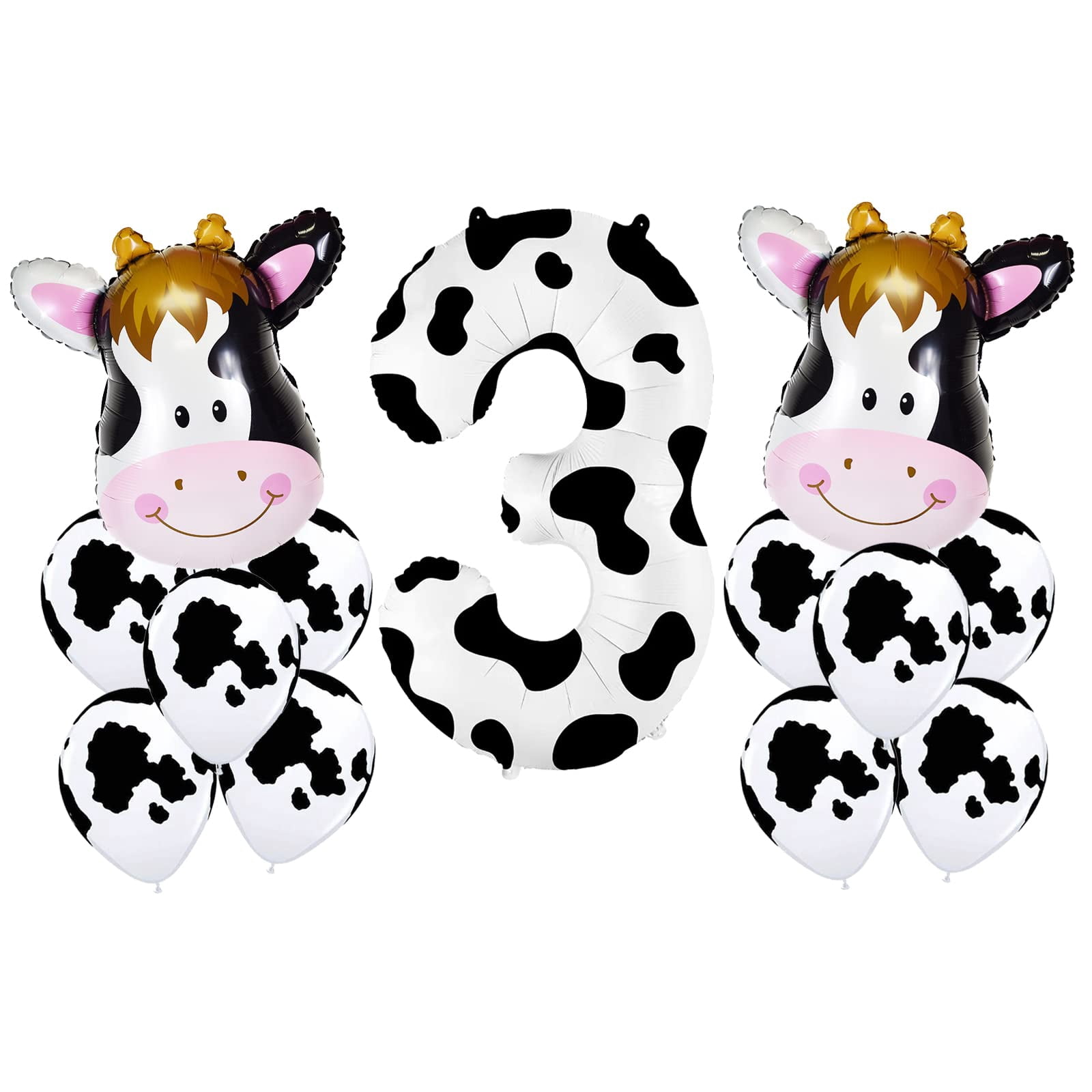 40 Inch Cow Print CM31 Number 3 Balloon for Cowgirl Cowboy Birthday ...