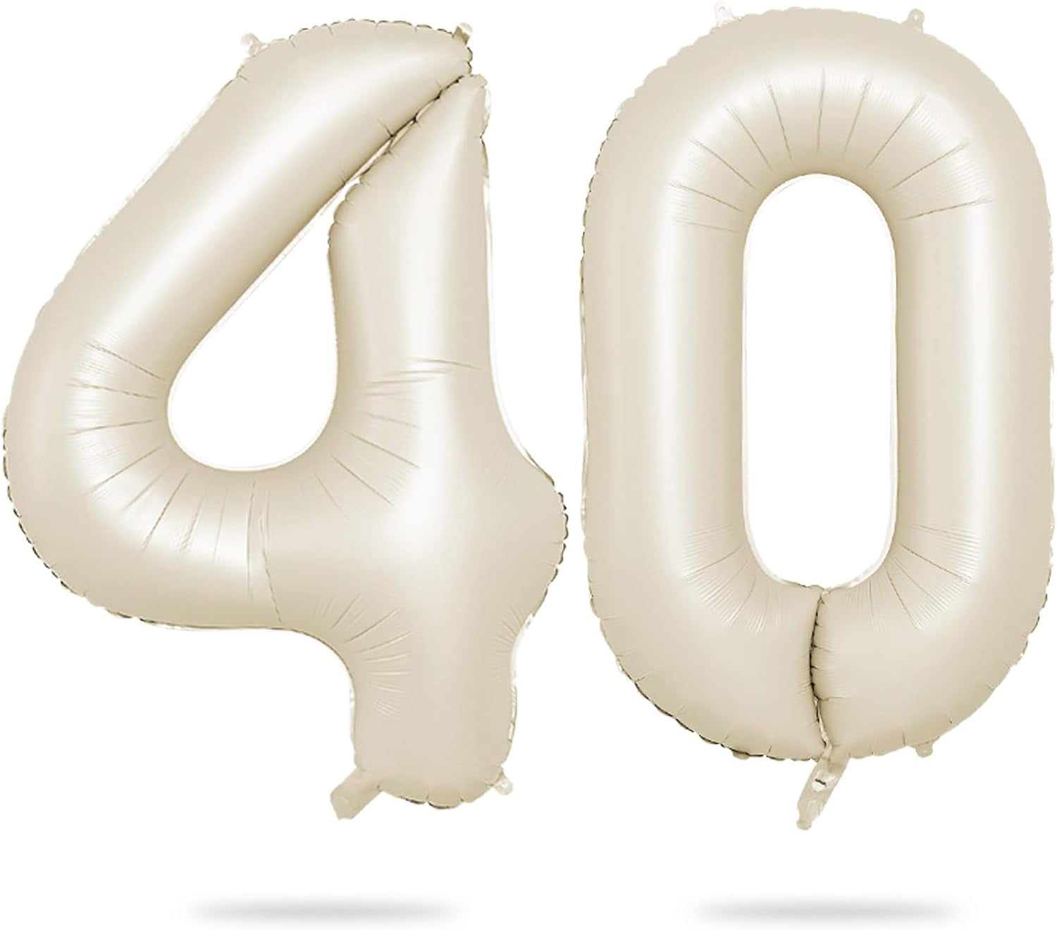 40 Inch Cream Number 40 Balloon, 40th Birthday Balloons, Big Digital 40 ...