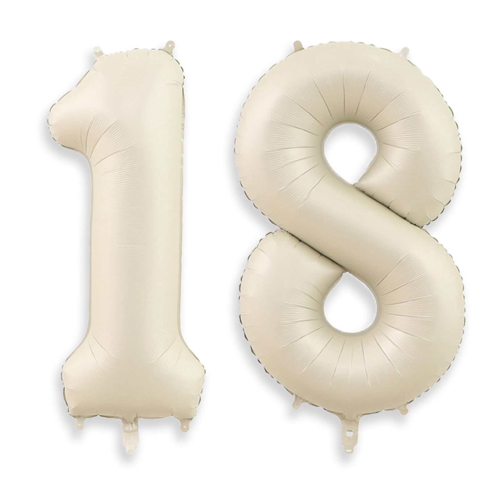 40 Inch Cream White Number 18 ZLK1 Balloon, Large Balloon Numbers, Big ...