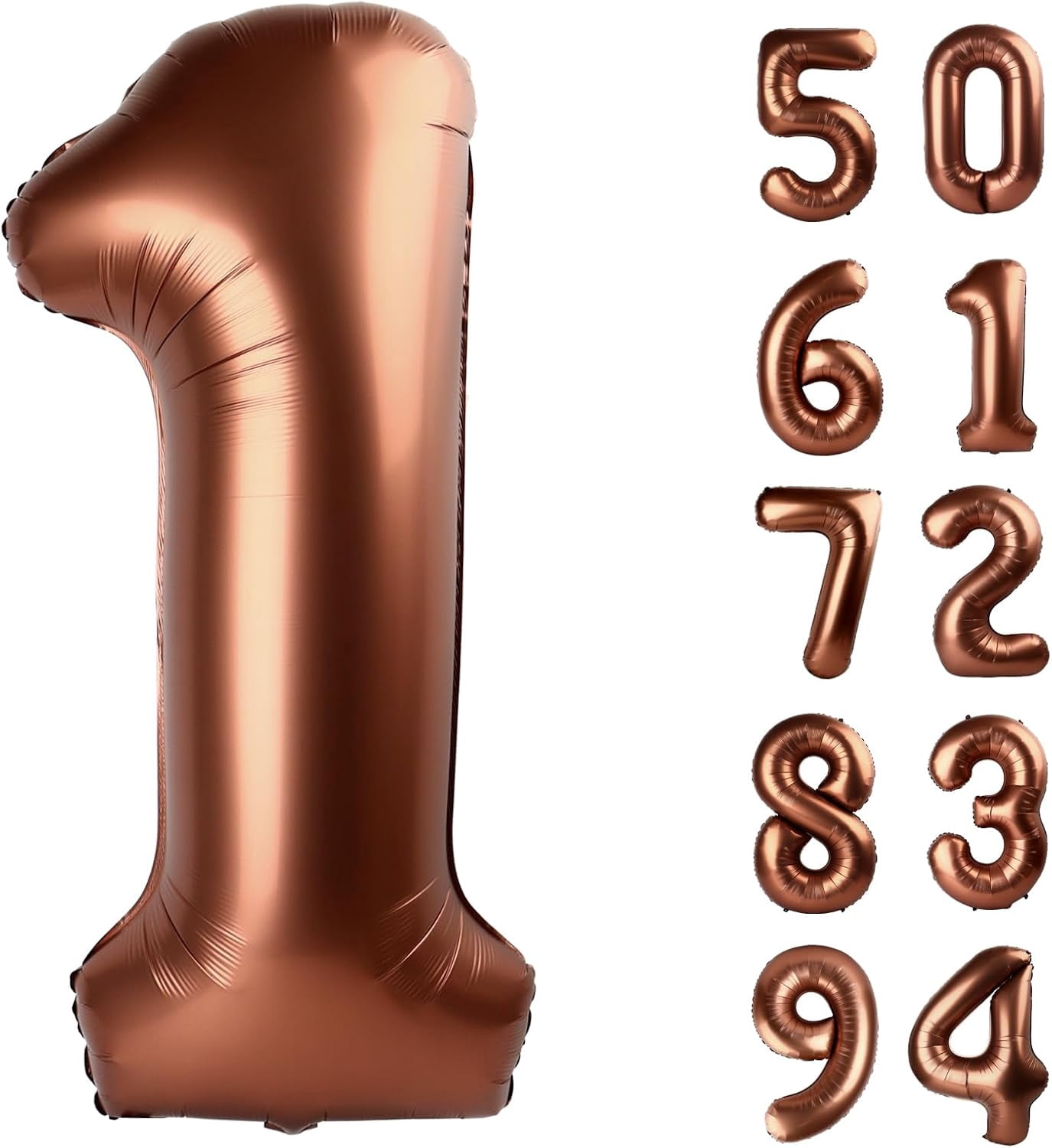 40 Inch Dark Brown 1 Balloon for First Birthday, Coffee Brown 1st ...