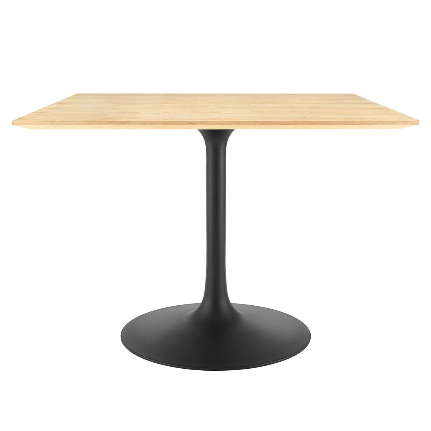 40 Inch Dining Table, Black Natural, Wood, Metal Steel, Square ...