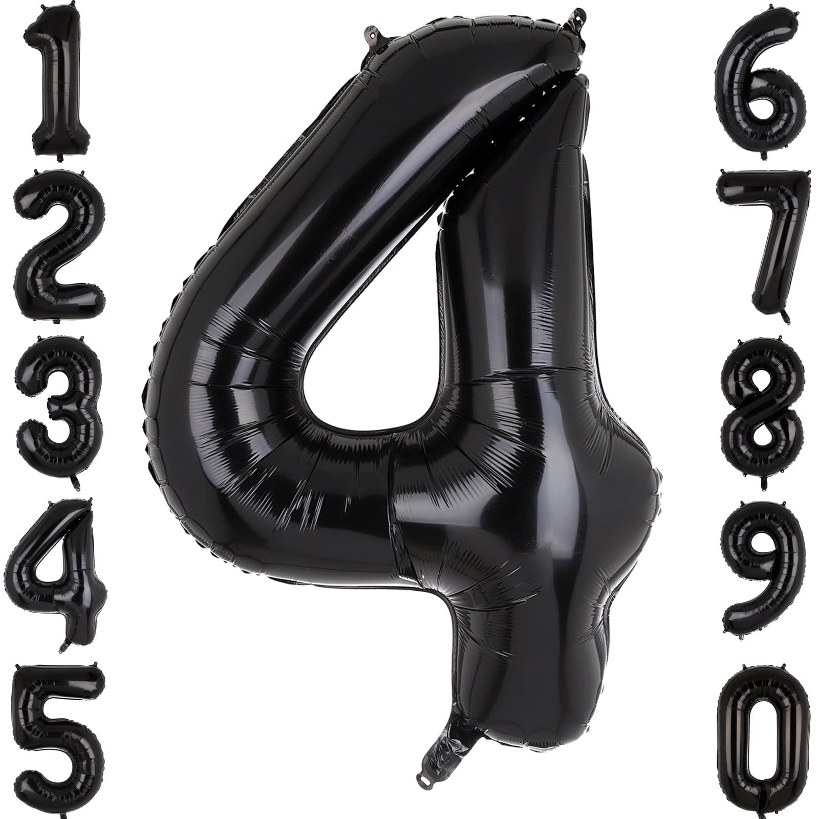 40 Inch Extra Giant CI30 Numbers Balloon Black Mylar Foil Large jumbo ...