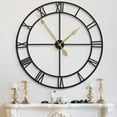 40 Inch Extra Large Modern Wall Clock, Oversize Rustic Round Nearly ...