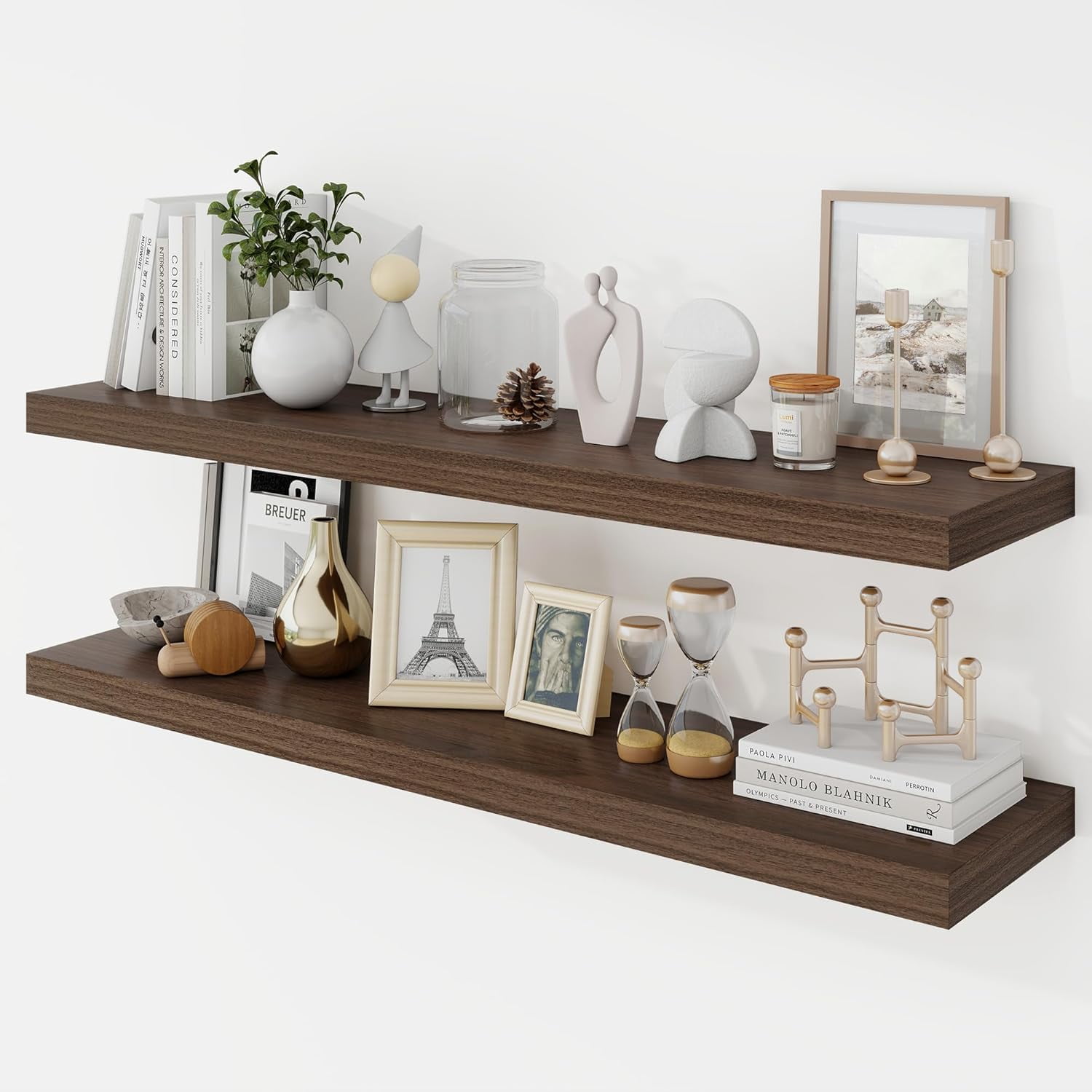 40 Inch Floating Shelves, 9.3" Deep Floating Shelf Wall Mounted, 40 ...