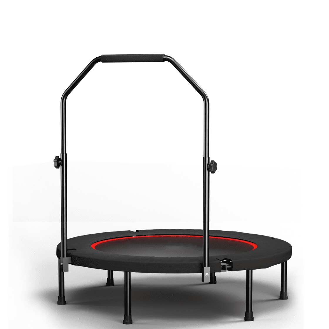 40 Inch Foldable Trampoline with Adjustable Handle - Durable Metal ...