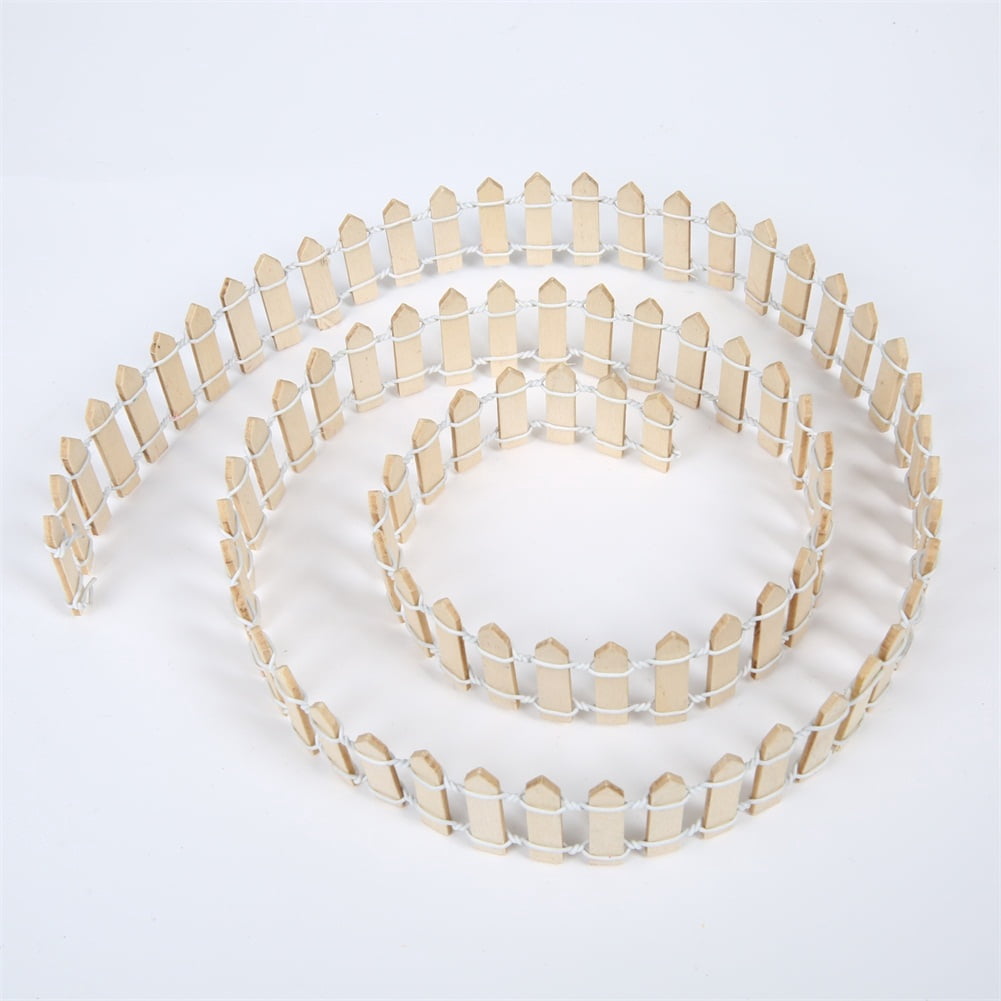 40 Inch Garden Fence Miniature Garden Accessories White and Brown ...