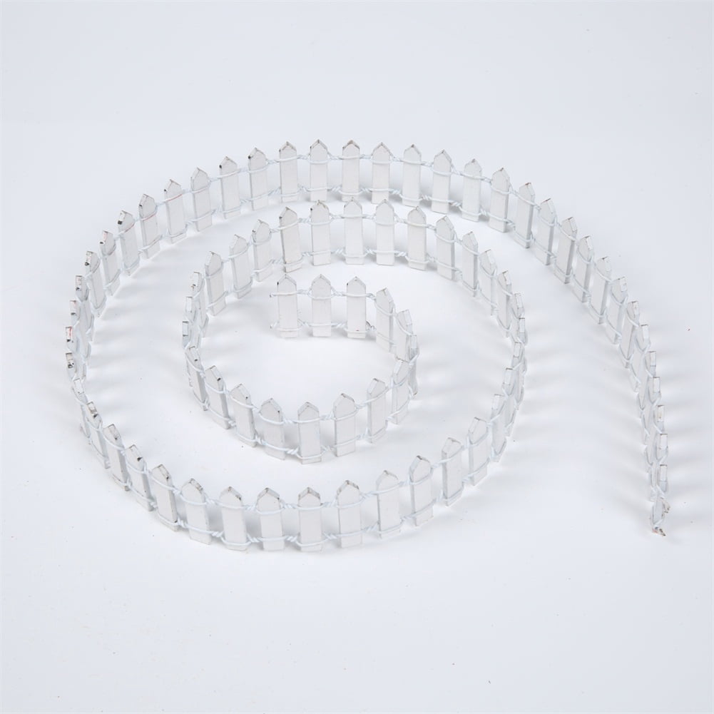 40 Inch Garden Fence Miniature Garden Accessories White and Brown ...
