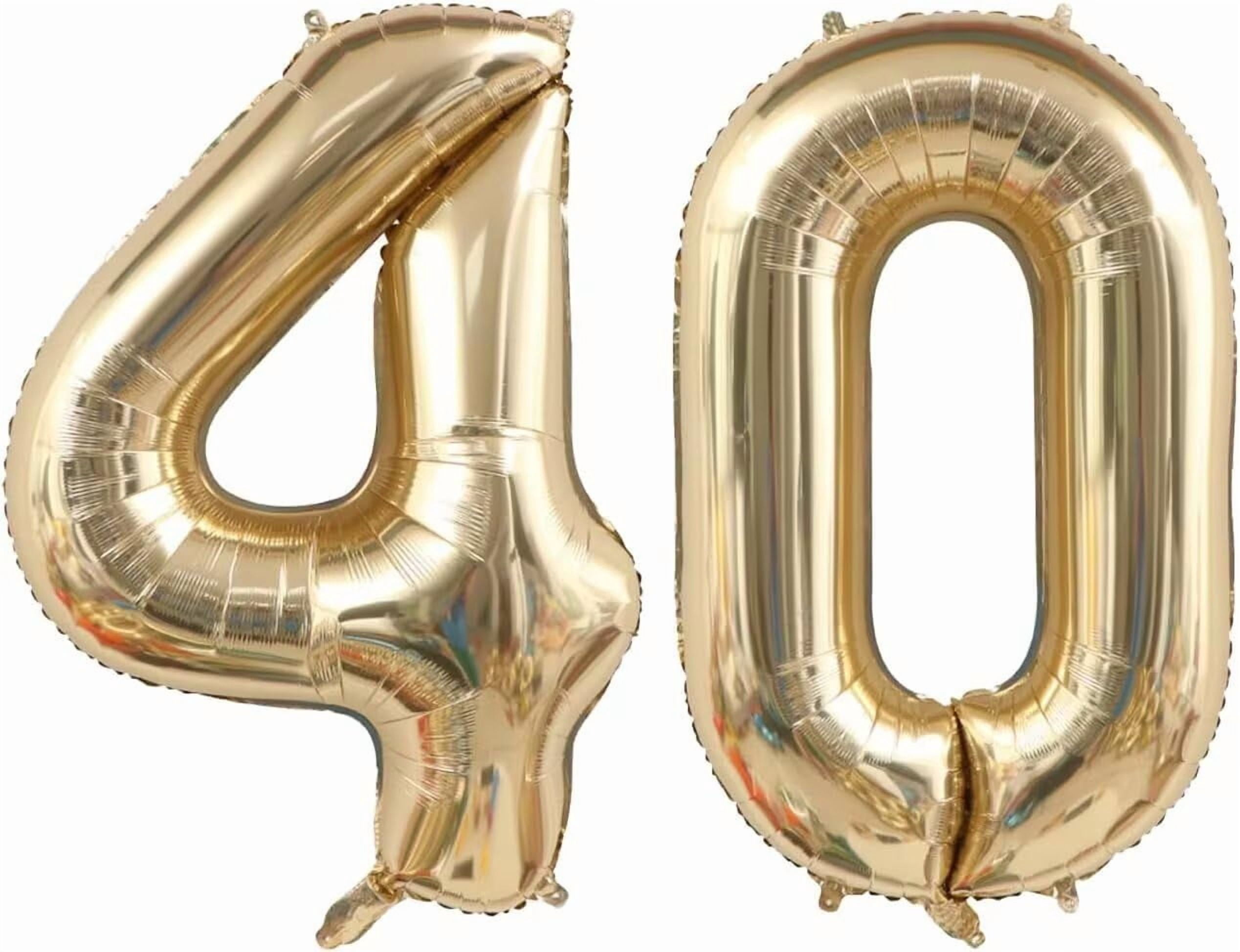 Giant Light Gold 40 Balloon 40 Inch, Champagne Gold Mylar Foil Number ...