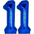 40 Inch Giant Navy Blue Number 11 Balloon, Helium Mylar Foil Number ...