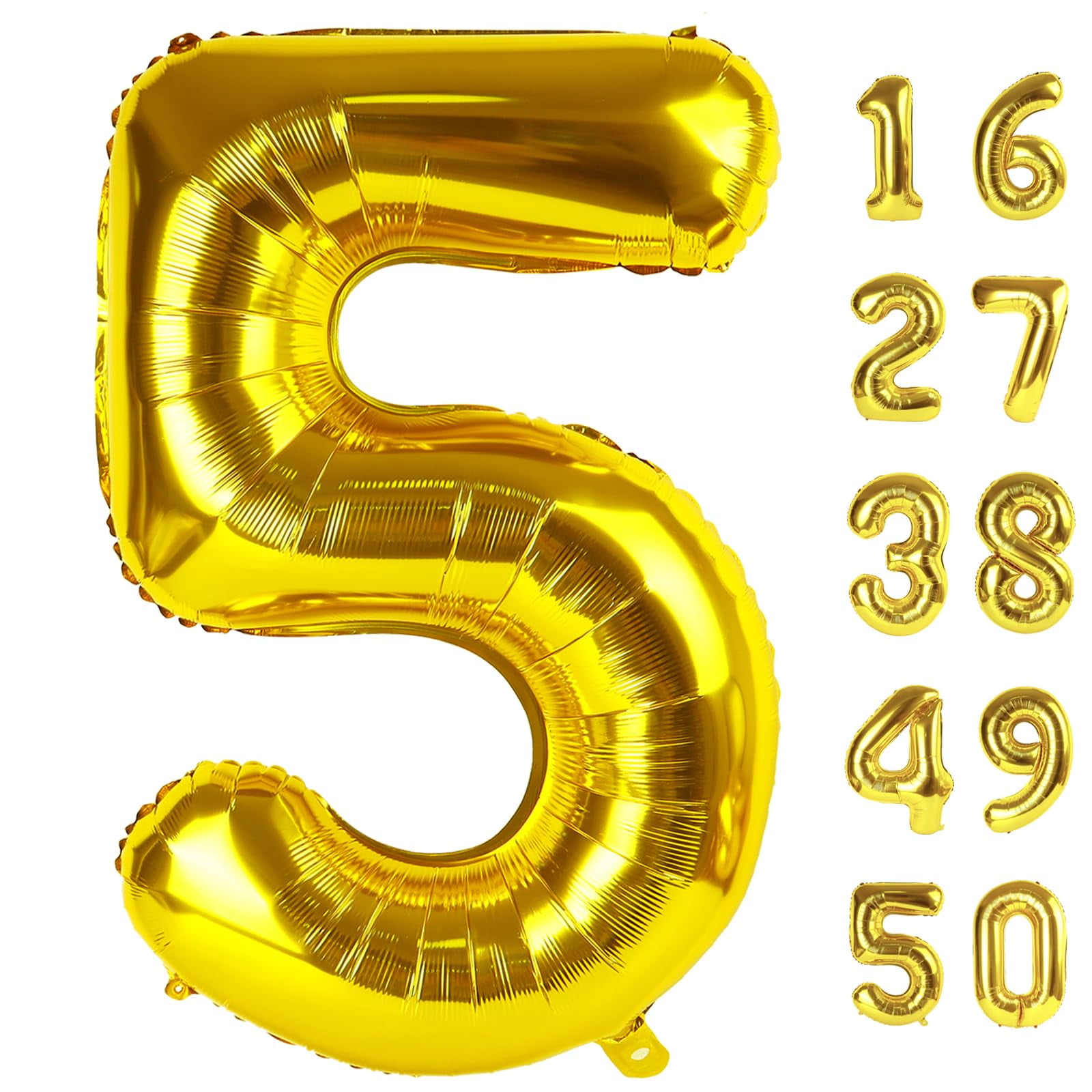 40 Inch Gold Balloon Balloon,Number Balloons Gold Big Giant Jumbo Foil ...