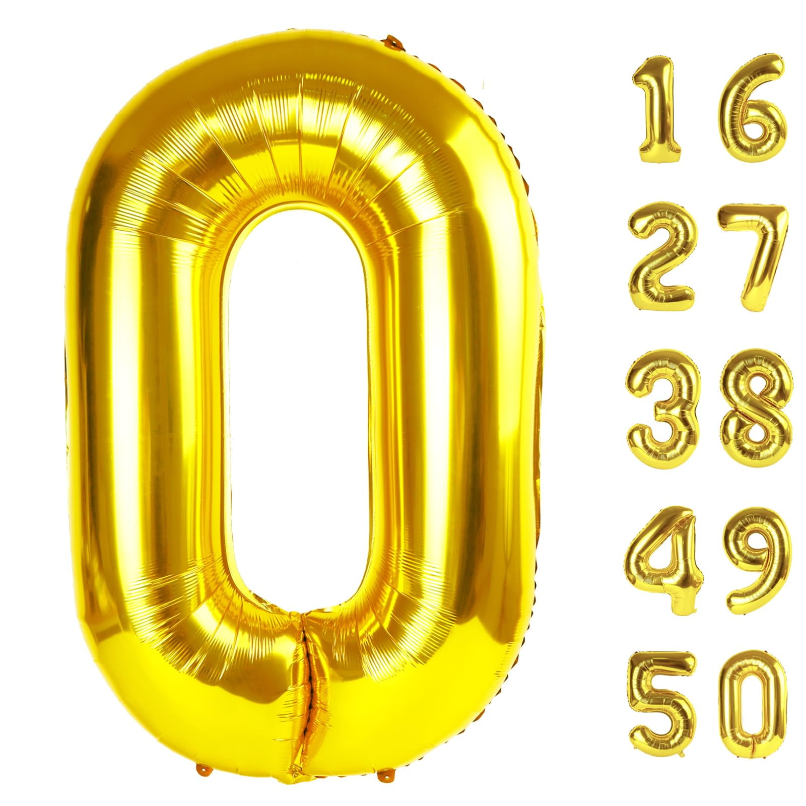 40 Inch Gold Balloon Balloon,Number Balloons Gold Big Giant Jumbo Foil ...