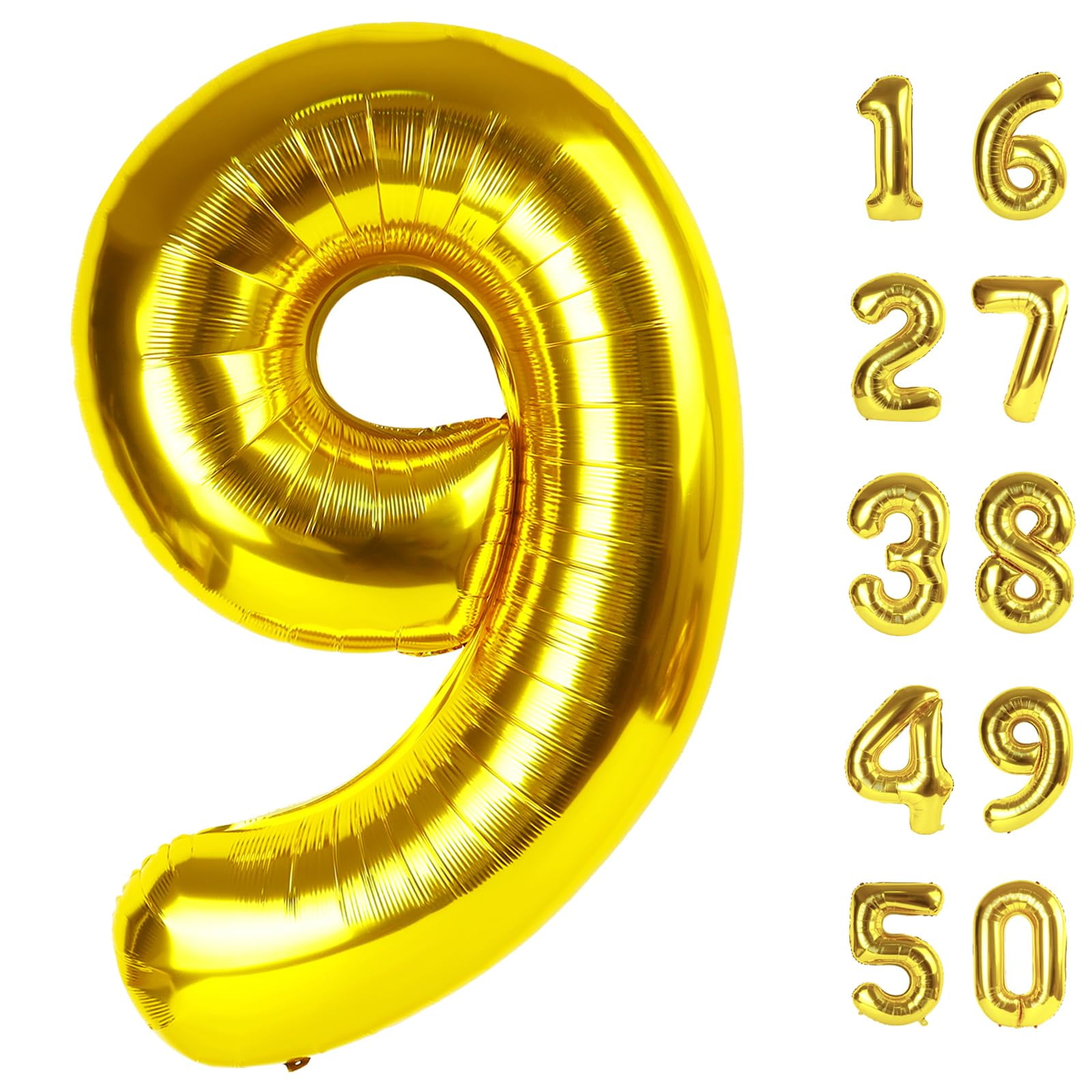 40 Inch Gold Balloon Balloon,Number Balloons Gold Big Giant Jumbo Foil ...