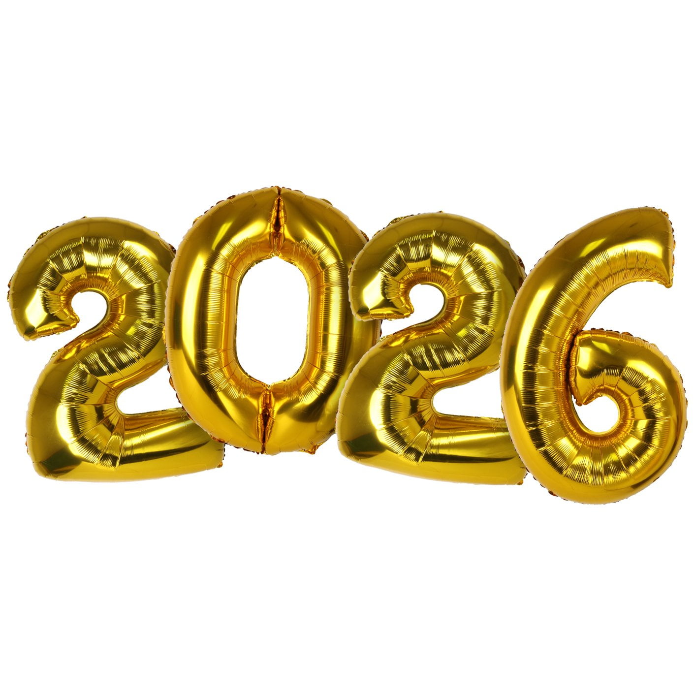 40 Inch Gold Foil 2026 Number Balloons - Walmart.com