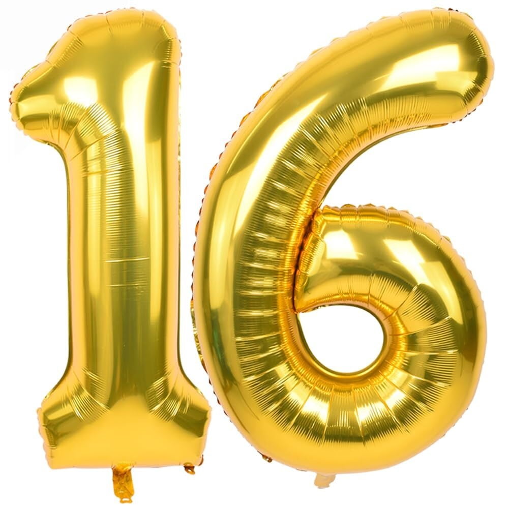40 Inch Gold Large Numbers Balloon 0-9 Birthday Party Decorations,Foil ...