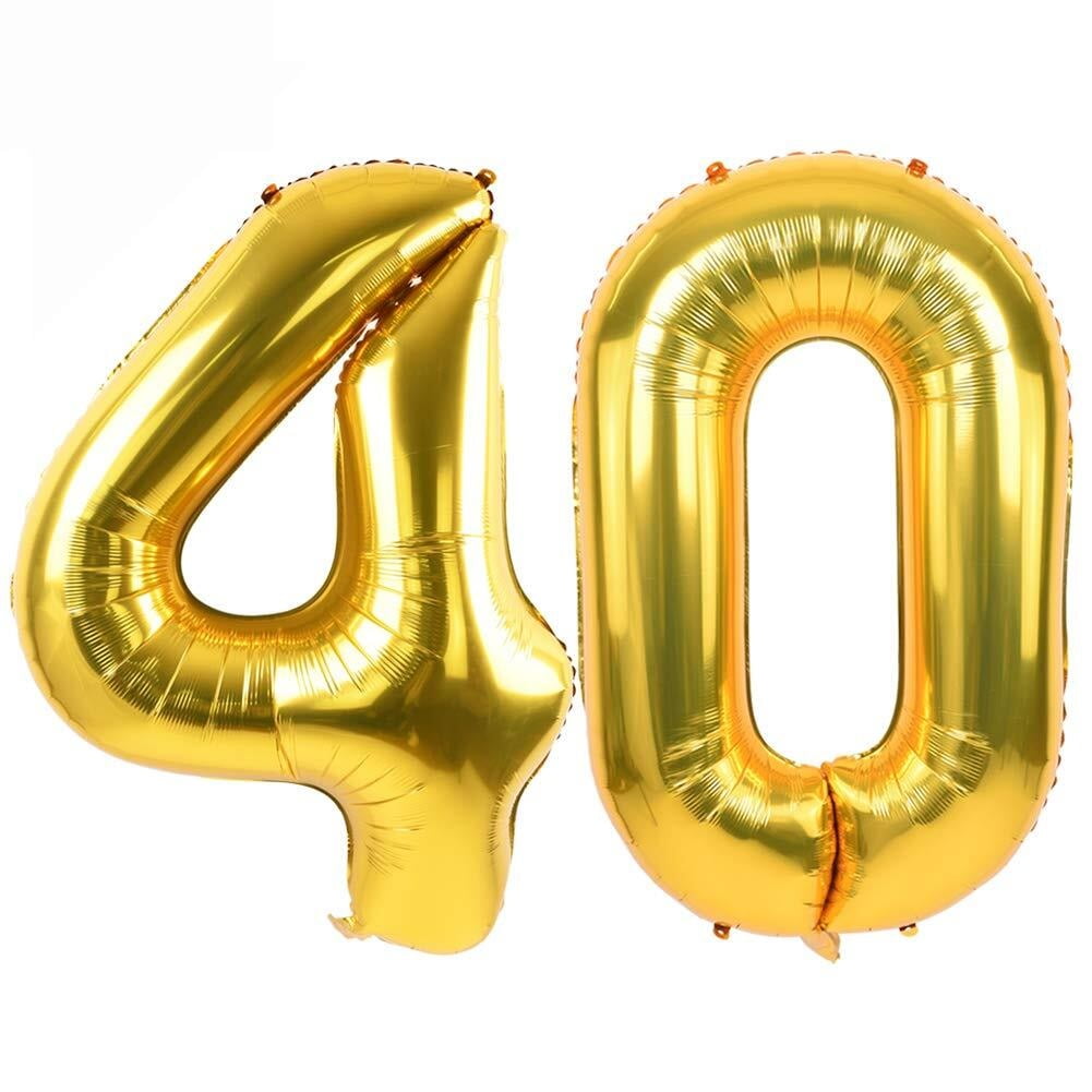 40 Inch Gold Large Numbers Balloon 0-9 Birthday Party Decorations,Foil ...