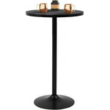 40 Inch Height Bar Table, Small Round Dining High Top Table with Metal ...