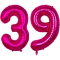 40 Inch Hot Pink 39 Number Balloons Giant Jumbo Huge 93 Foil Mylar ...