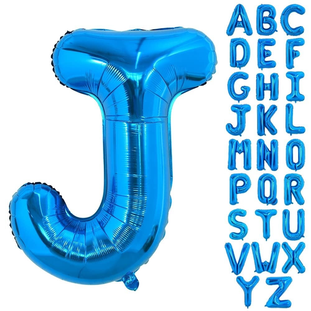 40 Inch Large Blue Letter U Balloon - Giant Alphabet Foil Mylar for ...