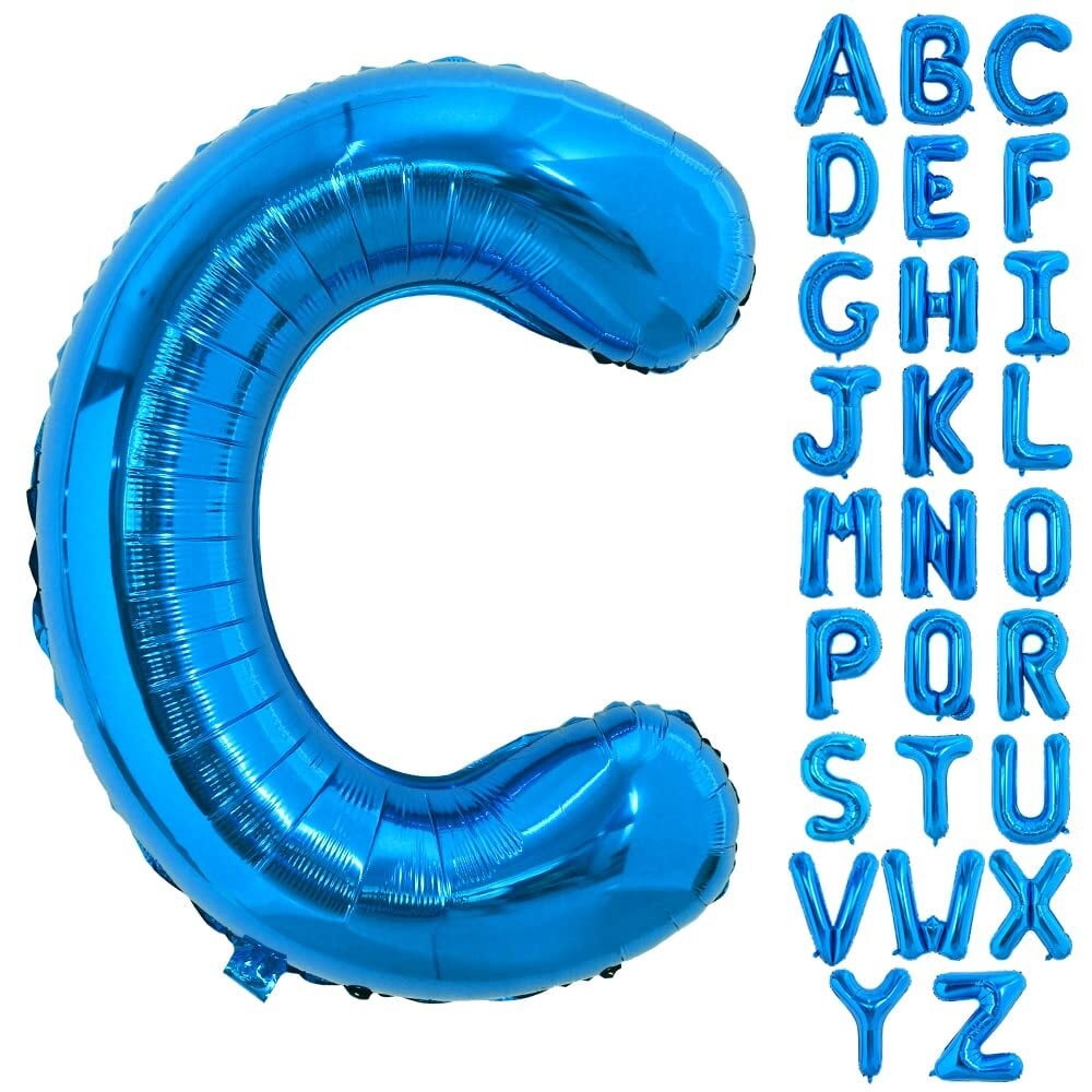 40 Inch Large Blue Letter U Balloon - Giant Alphabet Foil Mylar for ...