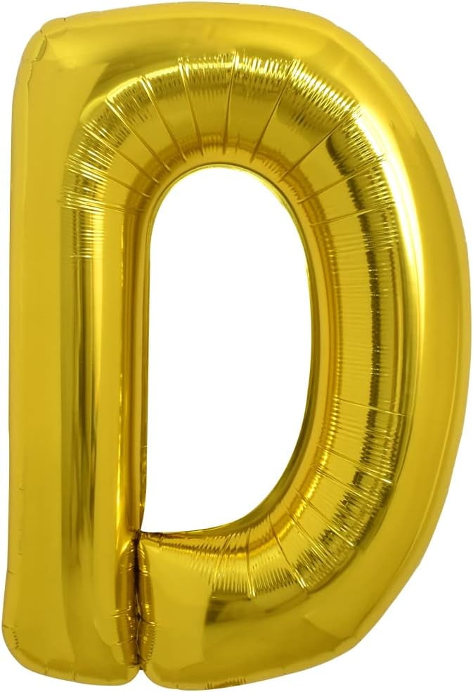 40 Inch Large Gold Letter D Balloons Helium Balloons,Foil Mylar Big ...