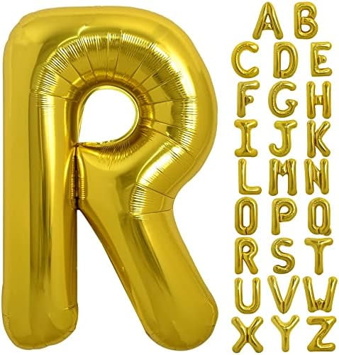 40 Inch Large Gold Letter R Boons Helium Boons,Foil Mylar Big Boons for ...