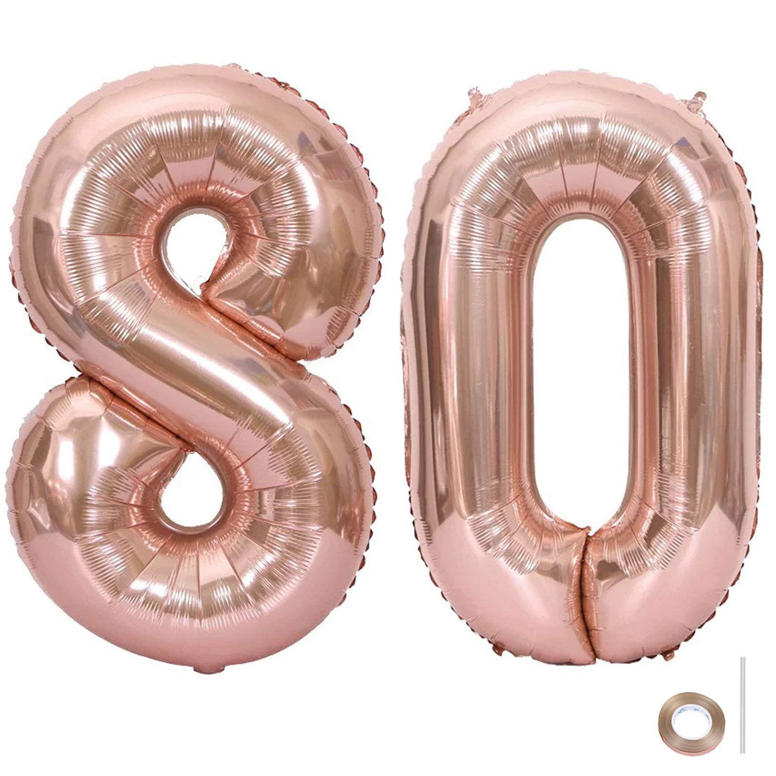 40 Inch Large Number 80 Balloon BSL1 Foil Balloons Jumbo Foil Helium ...