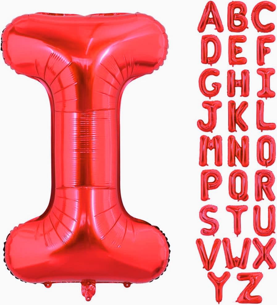 40 Inch Large Red Letter I Balloons H2FSDAlphabet I Letter Balloons ...