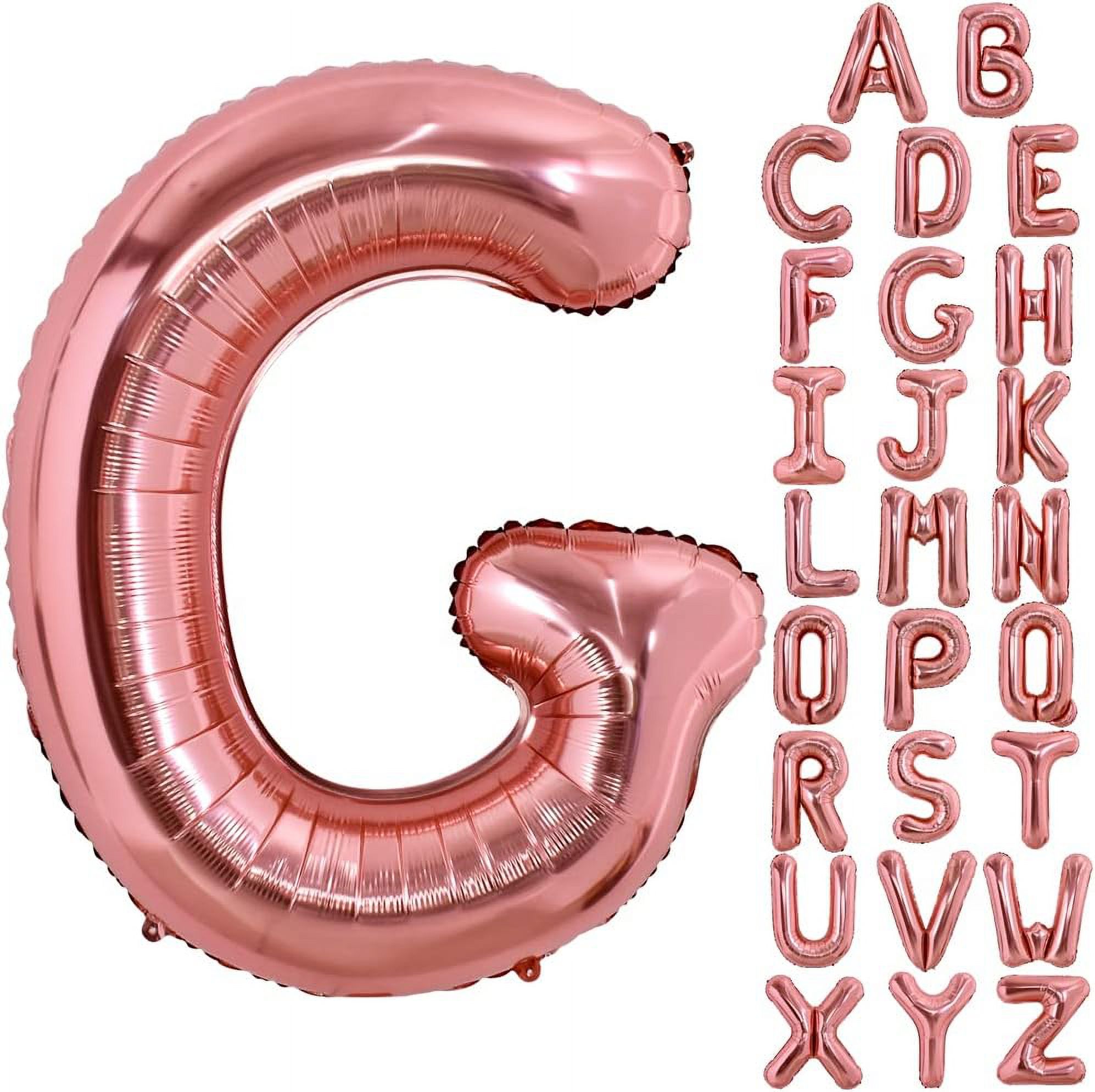40 Inch Large Rose Gold Letter G Balloons Giant Alphabet Letter ...