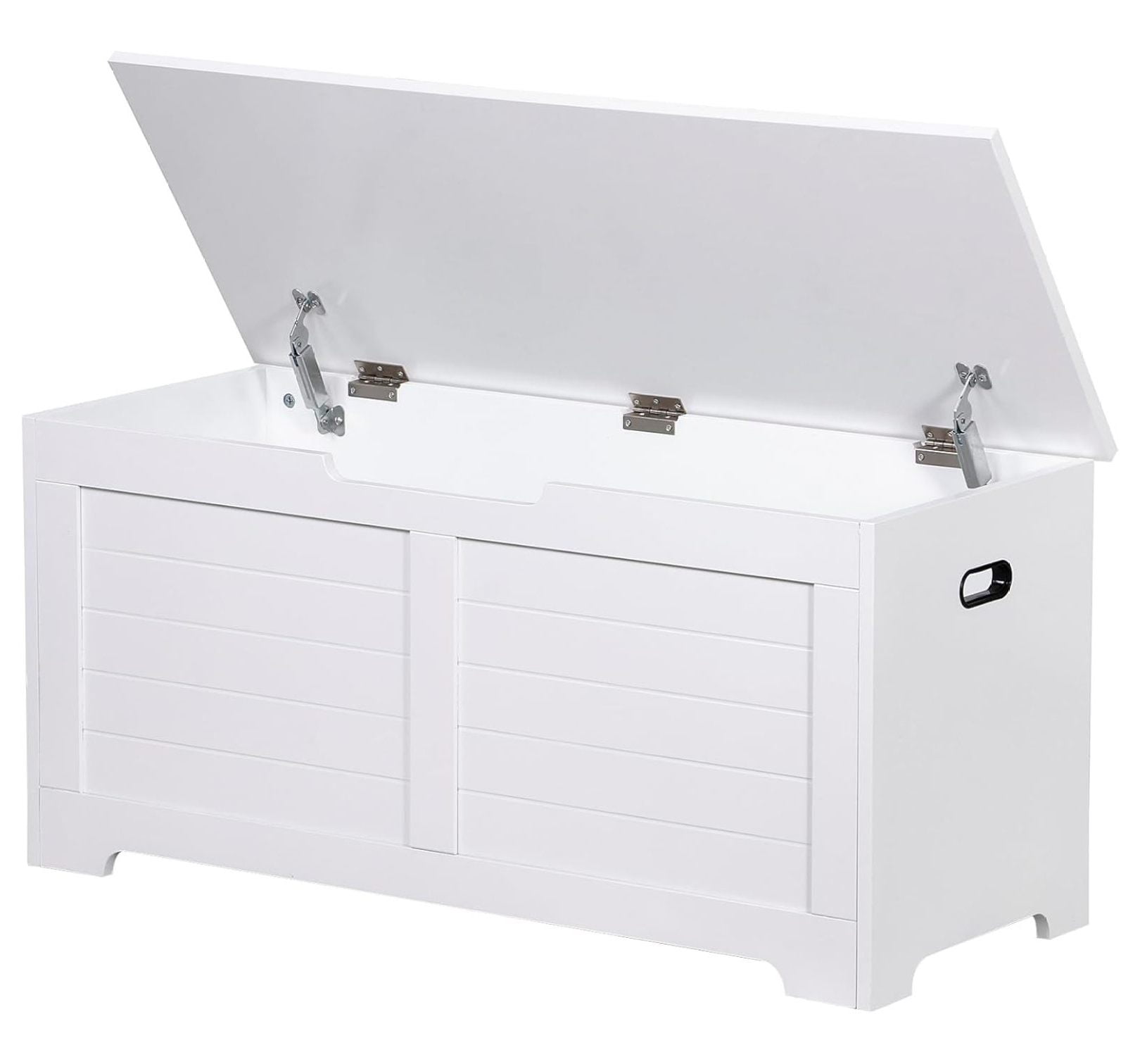 40 Inch Large Storage Chest, Wooden Storage Trunk w/2 Safety Hinges ...