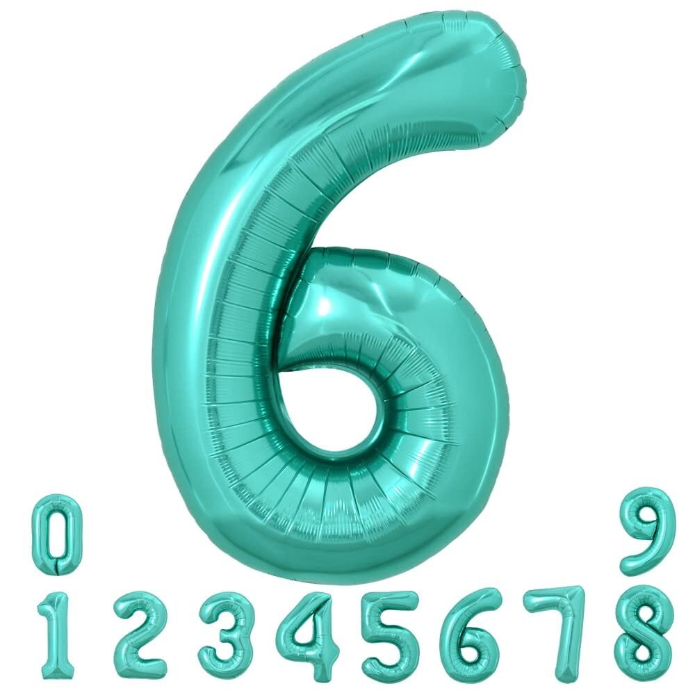 40 Inch Large Teal Blue Number 12 Balloons Giant Digital 12 or 21 ...