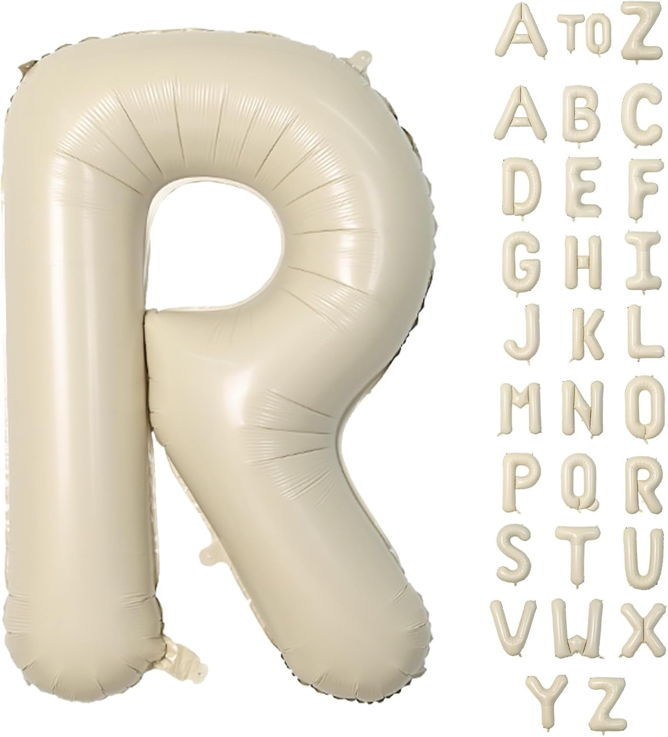 40 Inch Letter R Balloons, Giant Cream R Foil Balloon, Big Single ...