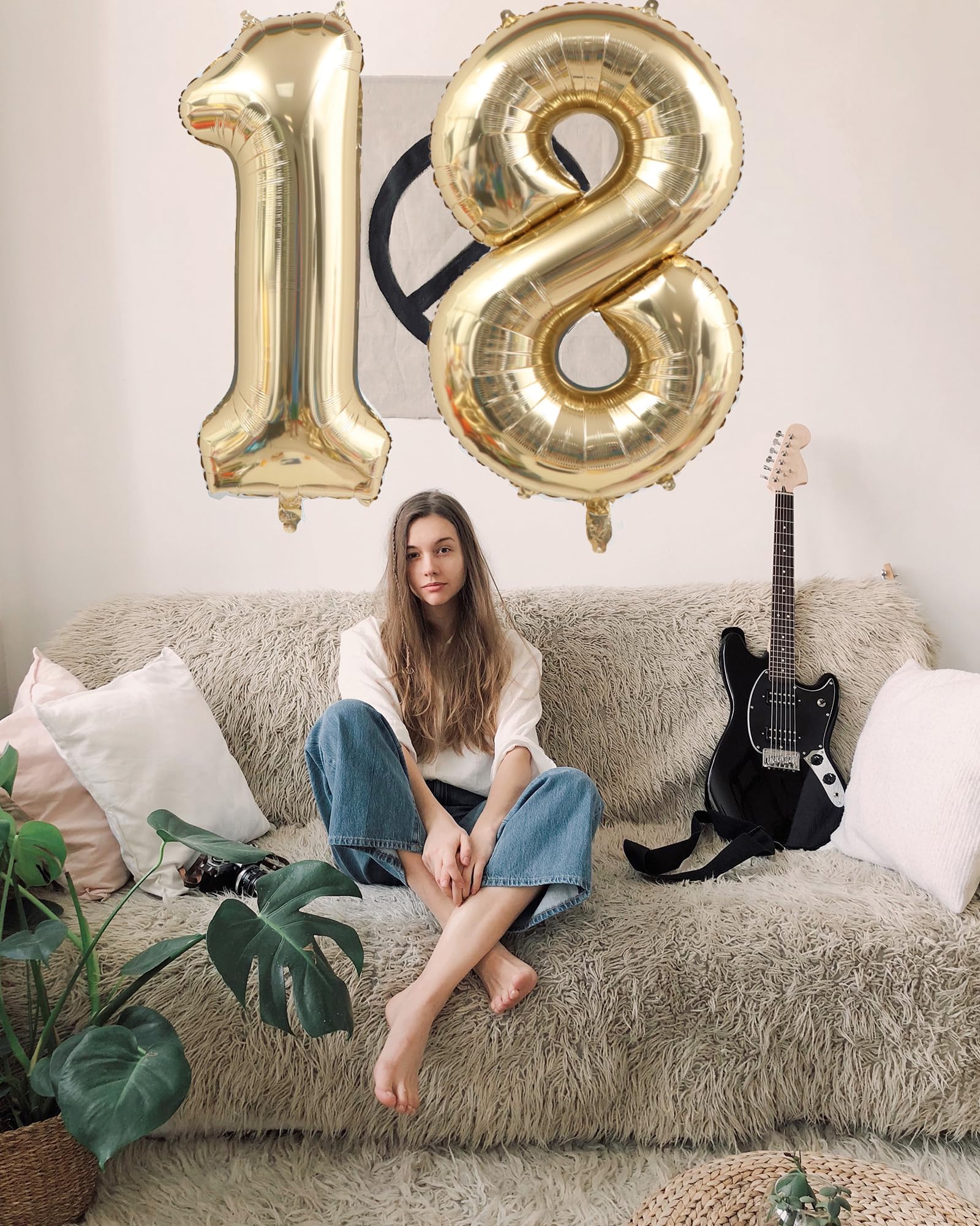 40 Inch Light AJH3 17 Number Balloons White Giant 17 Foil Mylar Helium ...