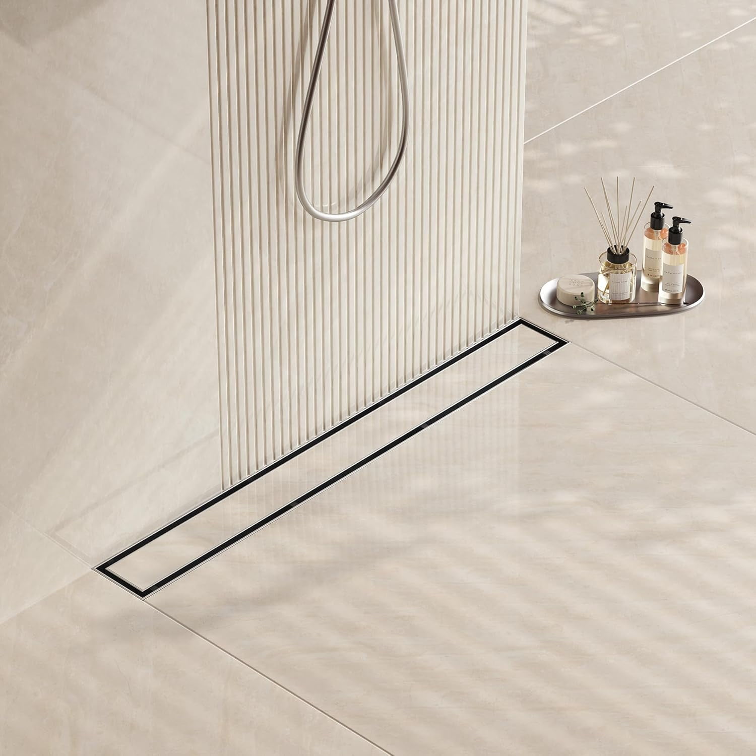 40-Inch Linear Shower Drain with Tile Insert Grate, Professional ...